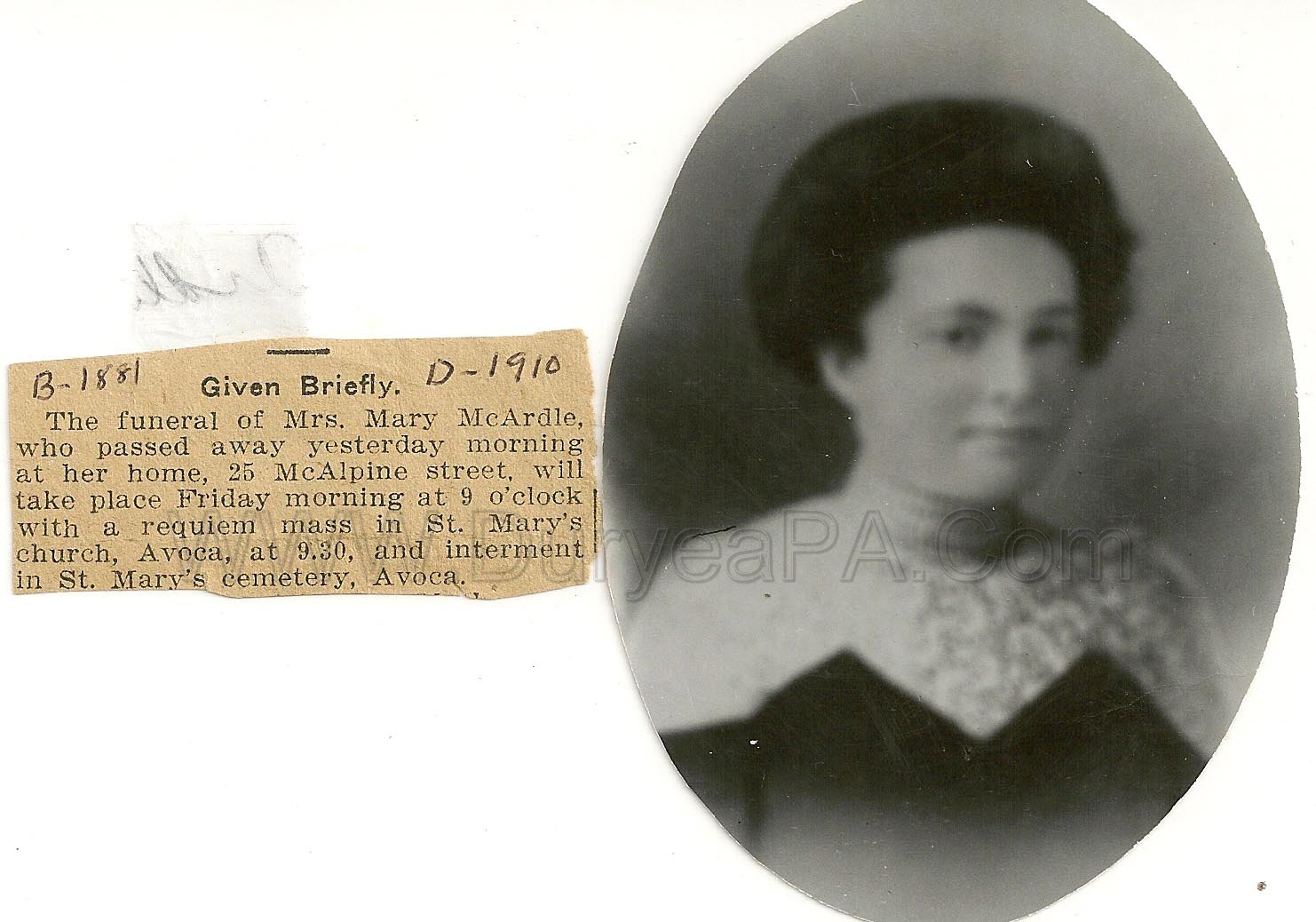 Duryea Pennsylvania Historical Homepage 1910 to 1919