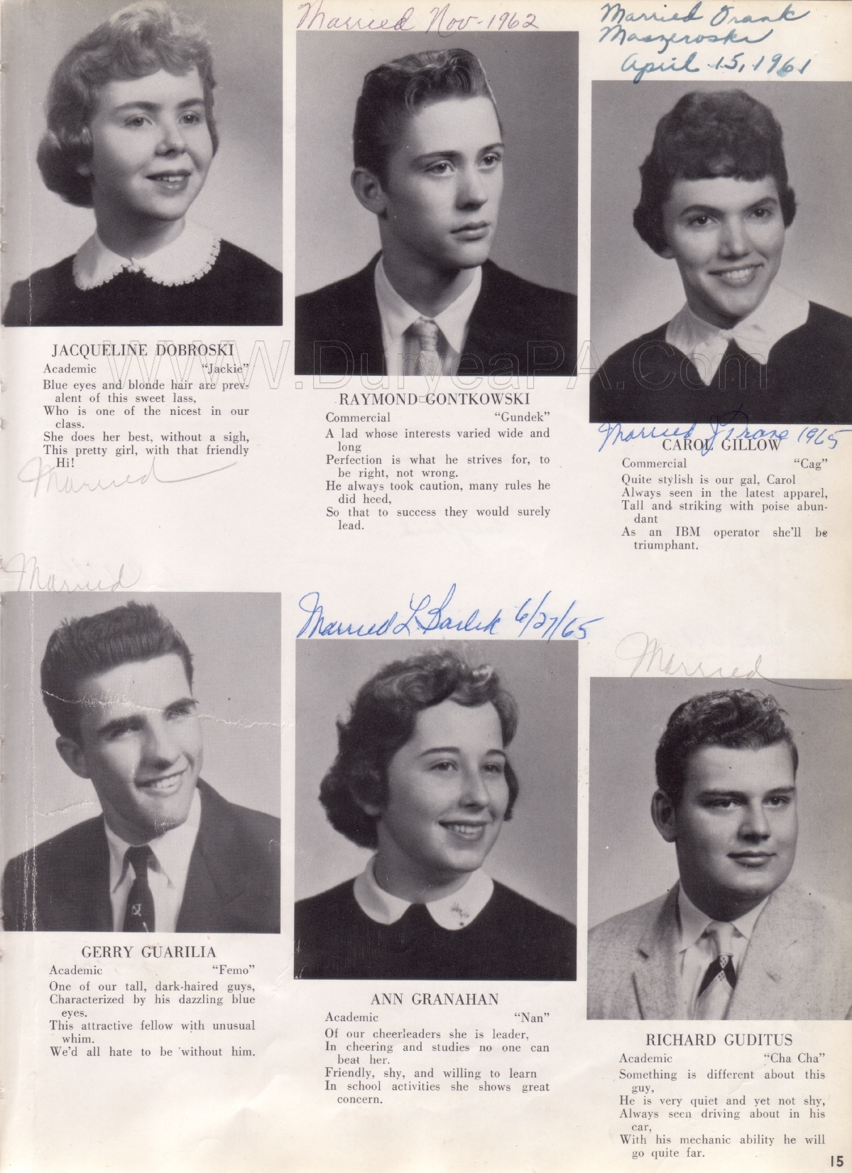 Duryea Pennsylvania Historical Homepage 1959 Duryea High School Yearbook