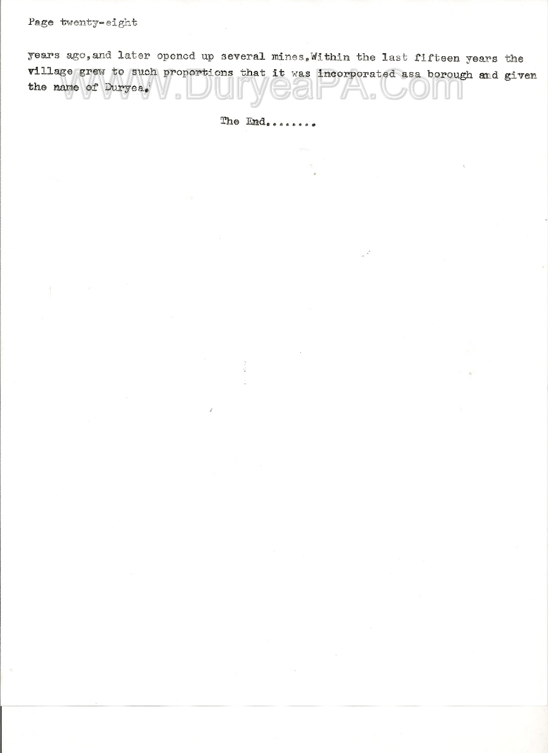 Duryea Pennsylvania Historical Homepage Pre1900s Contents